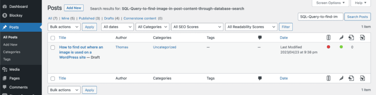 How to find where an image is used on a WordPress website