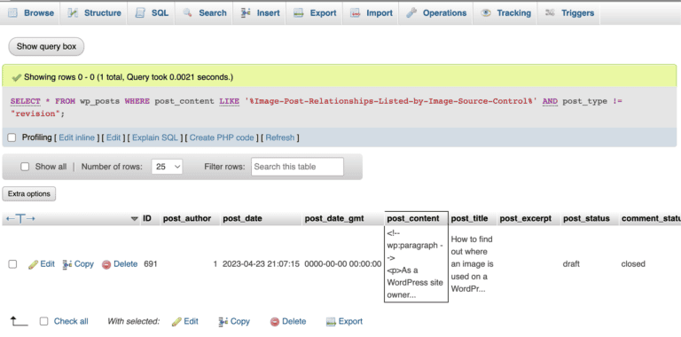 How to find where an image is used on a WordPress website