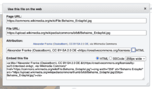 How to credit images from Wikimedia Commons? - Image Source Control