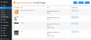 Find unused images in WordPress - Image Source Control